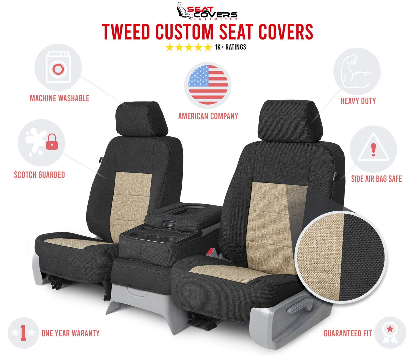 Tweed Seat Covers for Sale | Perfect Fit, Premium, Custom & Durable ...