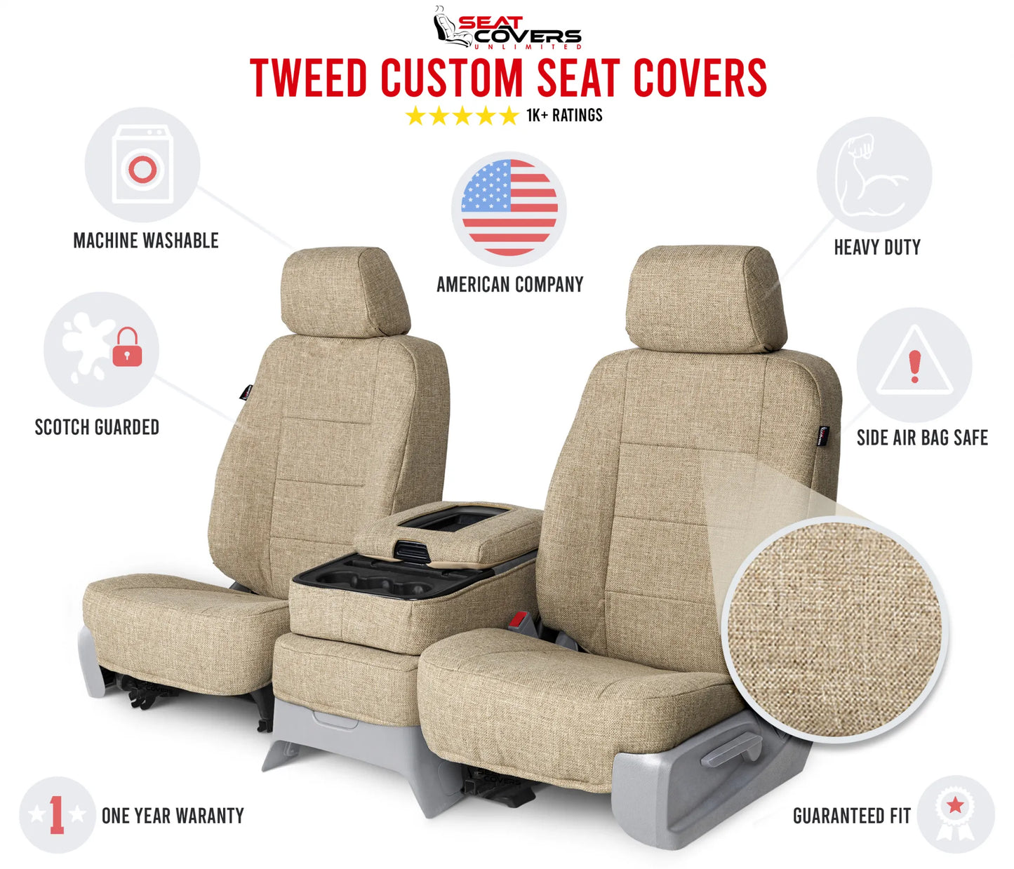 Tweed Seat Covers for Sale | Perfect Fit, Premium, Custom & Durable ...
